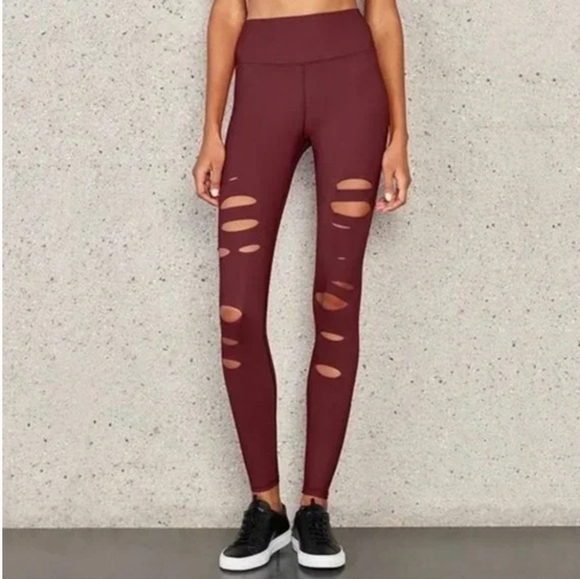 ALO Yoga | Pants & Jumpsuits | Alo Ripped Warrior High Waist Laser ...